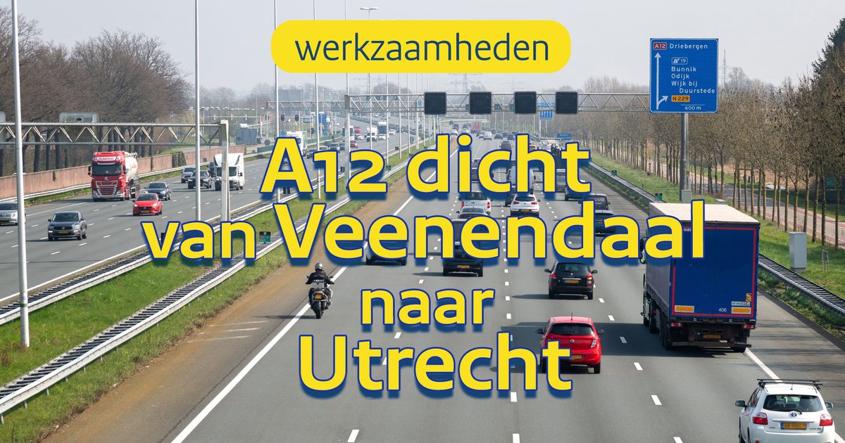 Groot onderhoud op de A12 tussen Veenendaal en Utrecht ...