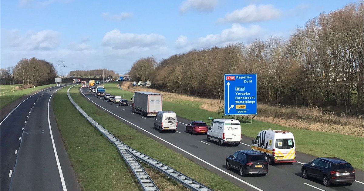 A58 dicht door technische storing Vlaketunnel | Rijkswaterstaat Verkeersinformatie